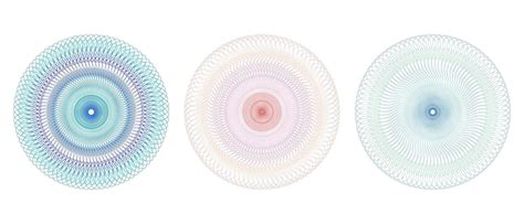 Colorful Modern Guilloche Certificate Watermark Set Collection 65310966