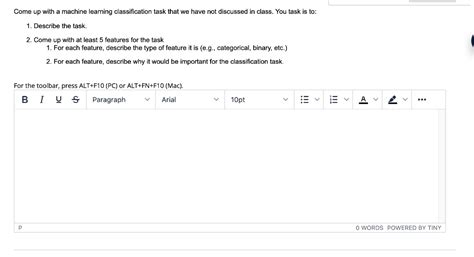 Solved Come Up With A Machine Learning Classification Task
