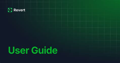 user guide revert