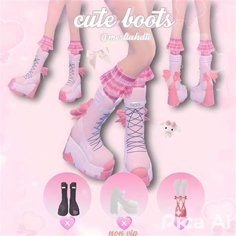 Outfit Ideas Dti Hacks Dti Boots Dress To Impress Boots Irl Pastel