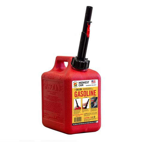 Midwest Can Company 1210 14 Gallon Capacity Gasoline Can With Flame