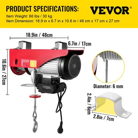 Vevor Electric Hoist Crane User Manual
