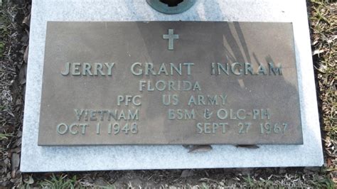 Pfc Jerry Grant Ingram 1948 1967 Find A Grave Memorial