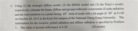 Solved 3 Redo Problem 2 But At Time Of 1700 And Using The