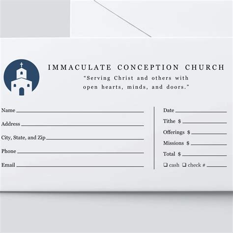 Tithe Envelopes Template Etsy