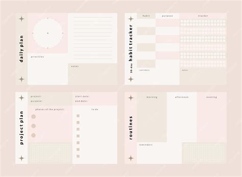 Premium Vector Printable Vector Planner Notepad Memo Habit Tracker