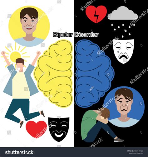 Bipolar Disorder Clipart Girl With Bipolar Disorder Illustration