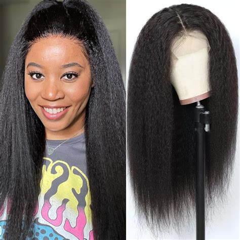 Alidiamond 360 Lace Front Wigs Human Hair Kinky Straight