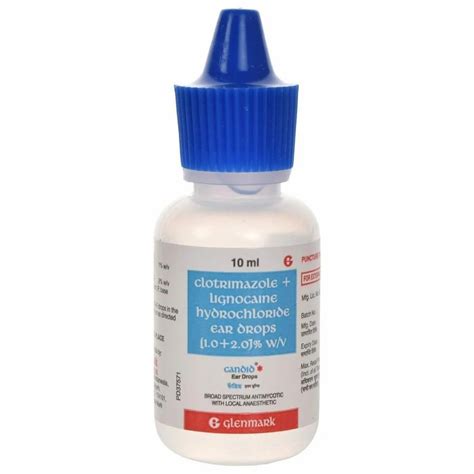 Candid Ear Drops 10ml Packaging Type Bottle Packaging Size 5 Ml At