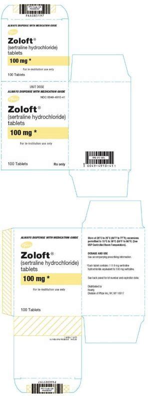 Zoloft Package Insert Prescribing Information