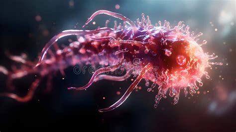 3d Scientific Illustration Of Vibrio Cholerae Bacteria Stock Illustration Illustration Of