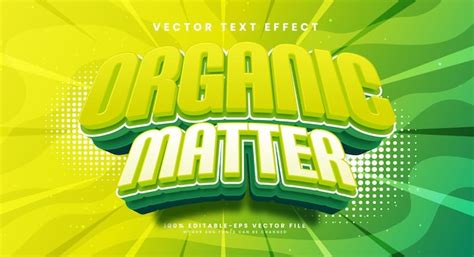 Premium Vector Organic Matter 3d Editable Vector Text Style Effect