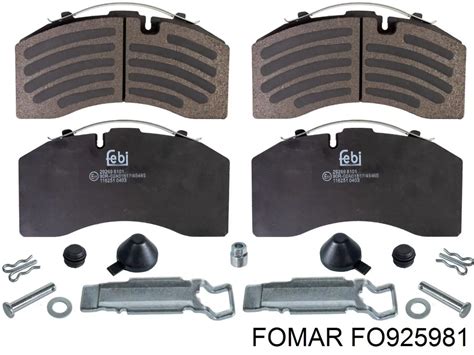 FO 925981 Fomar Roulunds задние тормозные колодки