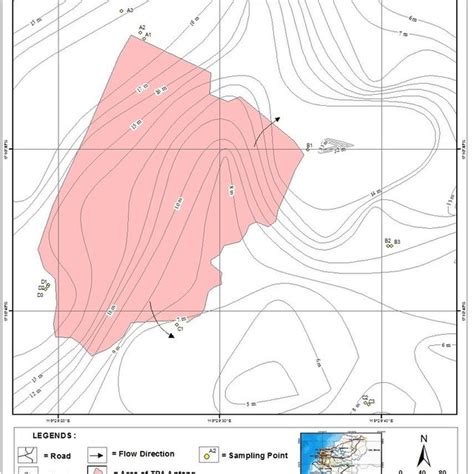 Map And Location Of Sampling Point Line A Line B Line C And Line D At