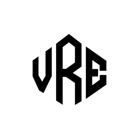 Vre Letter Logo Design With Polygon Shape Vre Polygon And Cube Shape