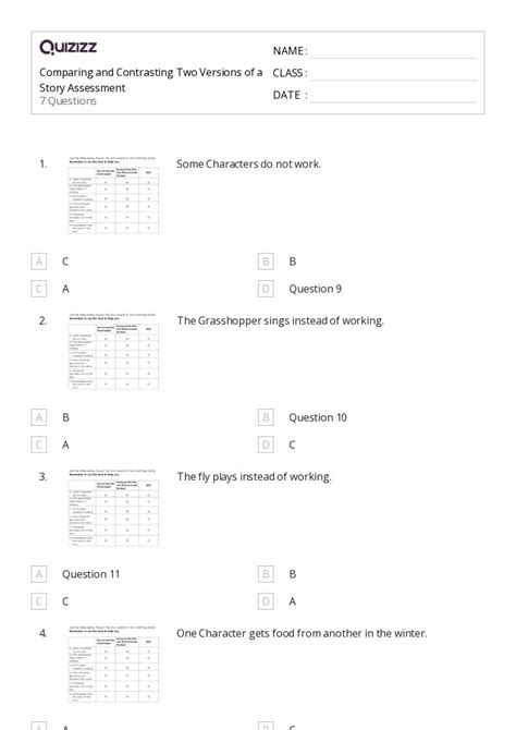 50 Comparing And Contrasting Worksheets For 2nd Grade On Quizizz Free And Printable