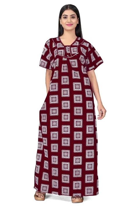 Buy Hautelook Womens Pure Cotton Nighty Arco Square Box Printed Nighty