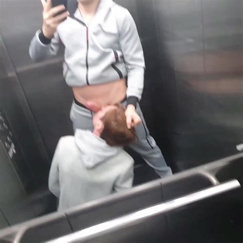 Master Force Fag To Suck In An Elevator