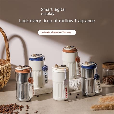 Smart Digital Thermal Bottle Portable Coffee Mug Stainless Steel Water