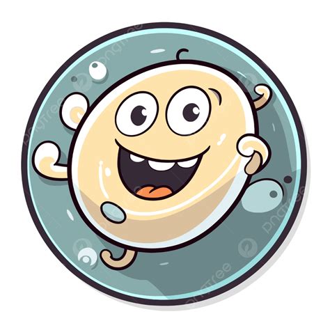 Cartoon Egg Floating In A Round Shell Vector Clipart Egg Clipart