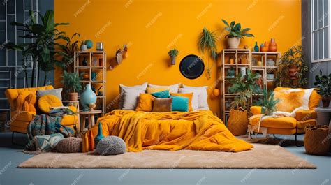 Premium Ai Image A Modern Complementary Room With Boho Style