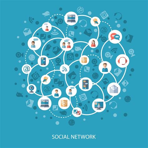 Sociale Netwerken Communicatieconcept Gratis Vector
