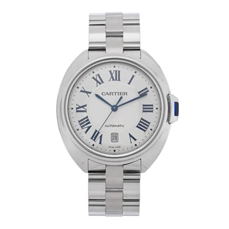 Cartier Stainless Steel 40mm Cle De Cartier Automatic Watch Great