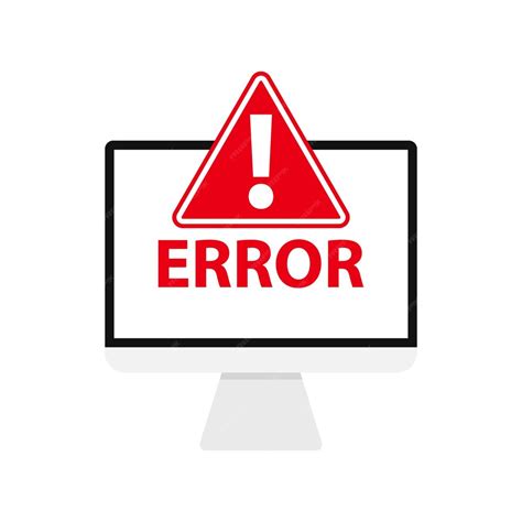 Premium Vector Error Screen Notification Flat Design Vector