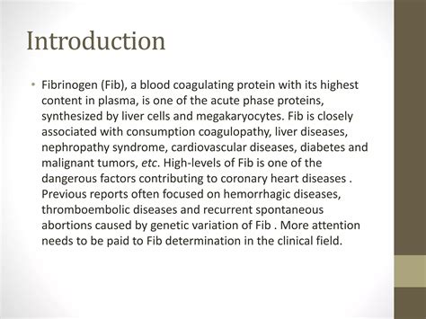 Determination Of Fibrinogen Pptx