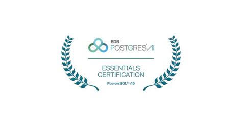 Postgresql® Essentials V16 Certification Was Issued By Edb To Pavel