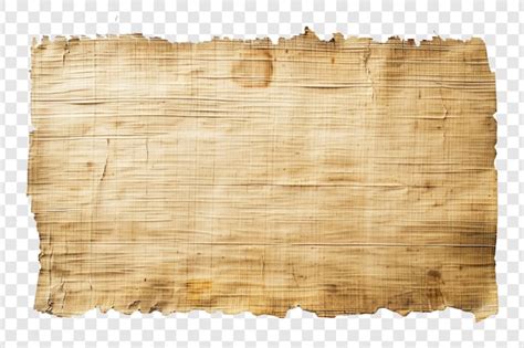 Premium Psd Blank Papyrus Sheet With Jagged Edges On Transparency