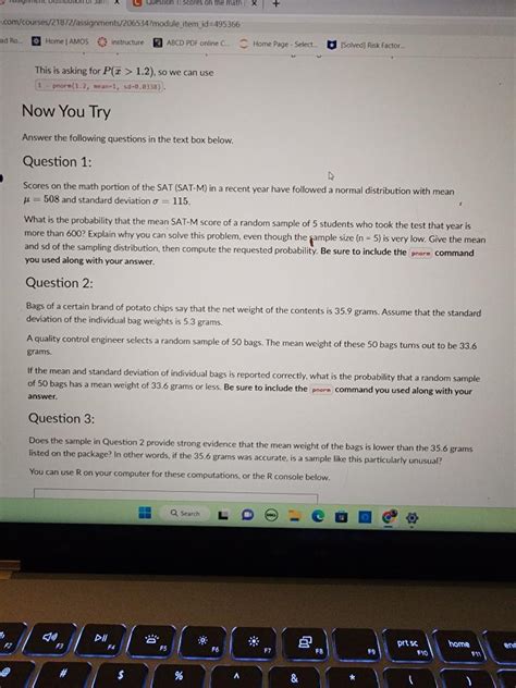 Solved Scores On The Math Portion Of The Sat Sat M In A