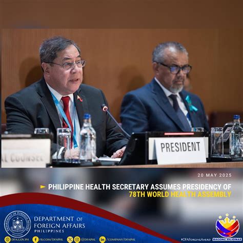 The World Health Assembly Wha Has Elected Philippine Department Of