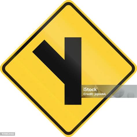 United States Mutcd Warning Road Sign Intersection Stock Illustration Download Image Now Istock