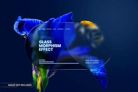 Glass Morphism Photo Effect Template Premium Psd
