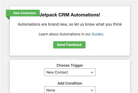 Automations Jetpack Crm
