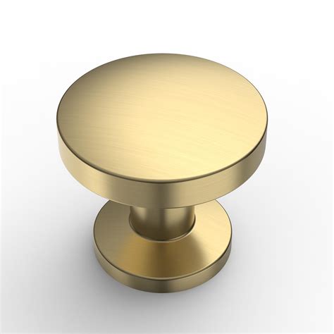 Amerdeco 15 Pack Brushed Brass Cabinet Knobs Single Hole Cabinet Pulls
