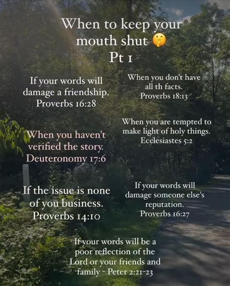 When To Keep Your Mouth Shut