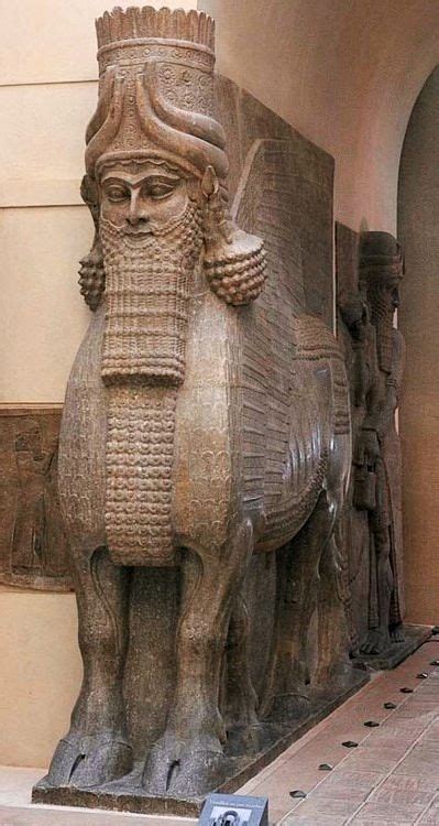Lamassu {winged Human Headed Bull} From The Citadel Of Sargon Ii Dur