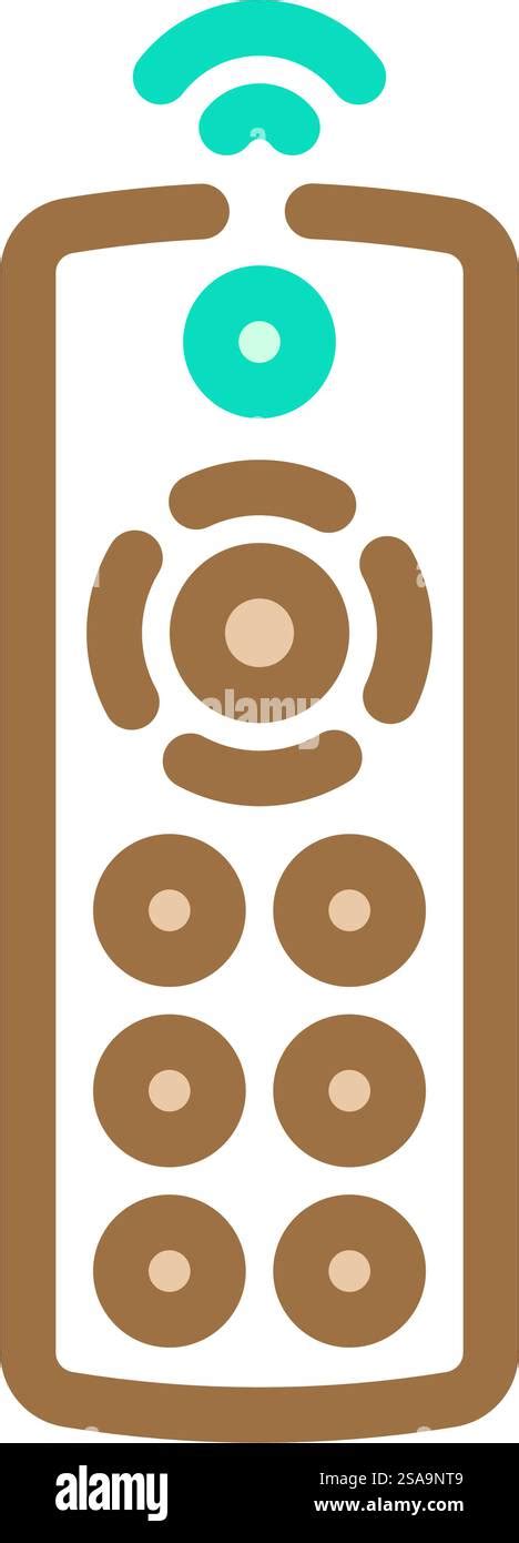 Remote Control Label Product Caution Color Icon Vector Remote Control Label Product Caution