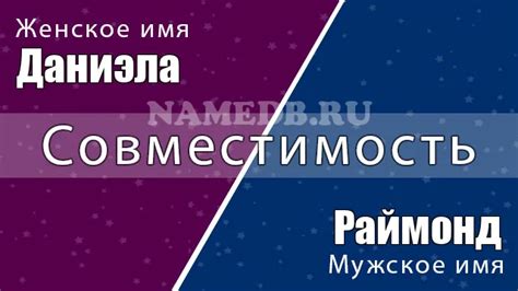 Совместимость имён Даниэла и Раймонд качества и общие характеры
