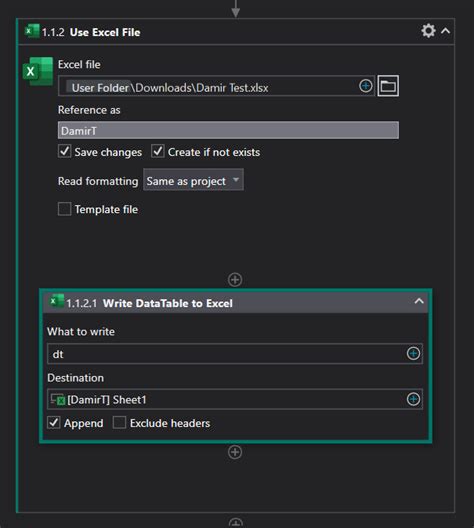 issue in copy and append of data to and fro from sheets activities