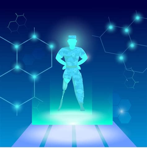 Premium Vector Modern Limb Prosthetics A Man On Awith A Prosthesis