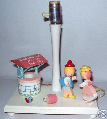 Vintage Jack And Jill Nursery Lamp By Nursery Plastics 30273243
