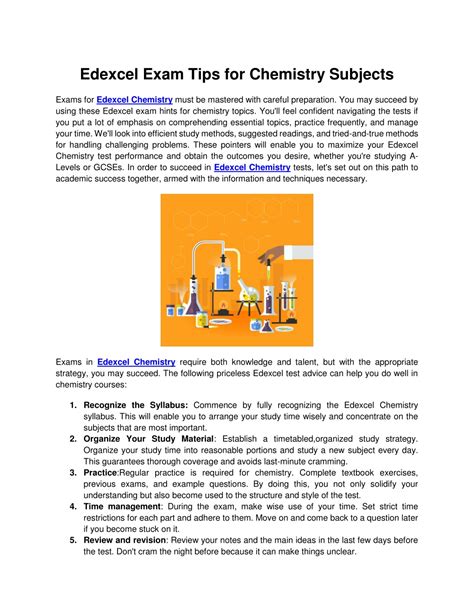 Ppt Edexcel Exam Tips For Chemistry Subjects Powerpoint Presentation
