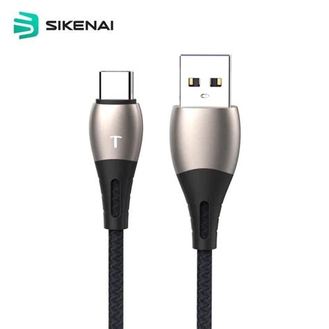 Sikenai Cx 7t Zinc Alloy 5a High Current Fast Charge Led Phone Cable