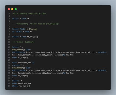 Akande Sekinat On Linkedin Hr Humanresources Sql Datacleaning