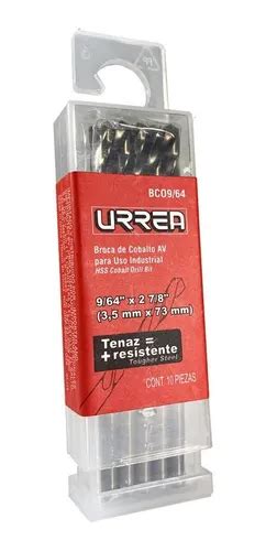 Broca Cobalto Urrea 964 X2 78 Acero Alta Velocidad 10pzs Meses Sin