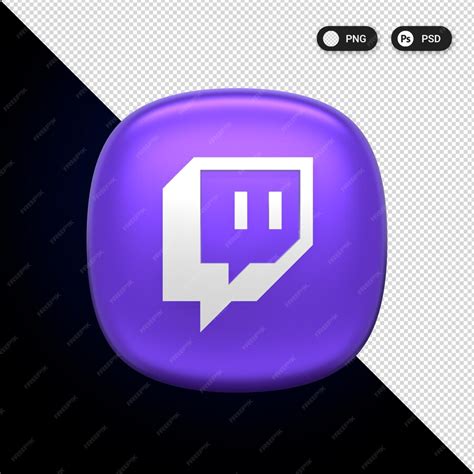 Premium Psd Twitch Social Media Icons Set Ux Ui Web Design Elements