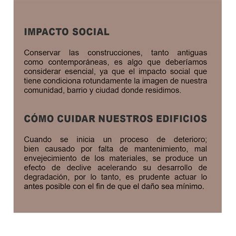 El Impacto Social Sobre La Conservación De Nuestros Edificios Arquitectura Constructec